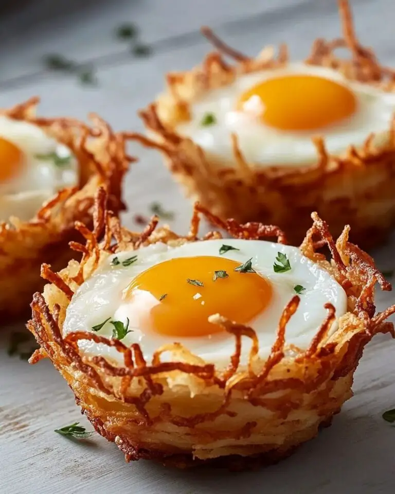 Eggs In Crispy Hash Brown Baskets