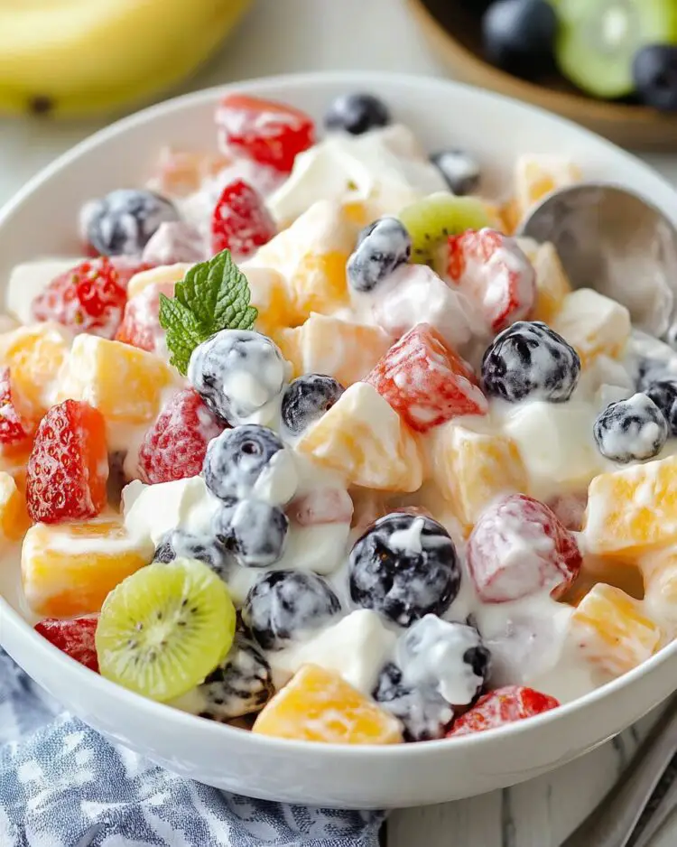 Creamy Fruit Salad With Sour Cream