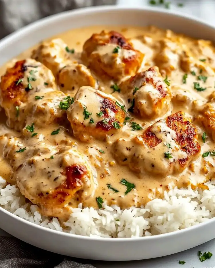 Creamy Smothered Chicken and Rice Recipe