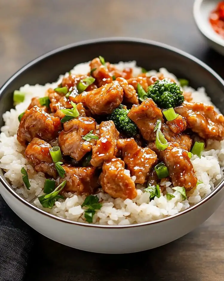 Honey Garlic Pork Rice Bowl