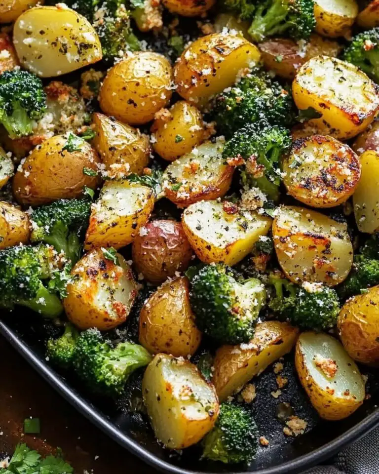 Roasted Parmesan Potatoes and Broccoli