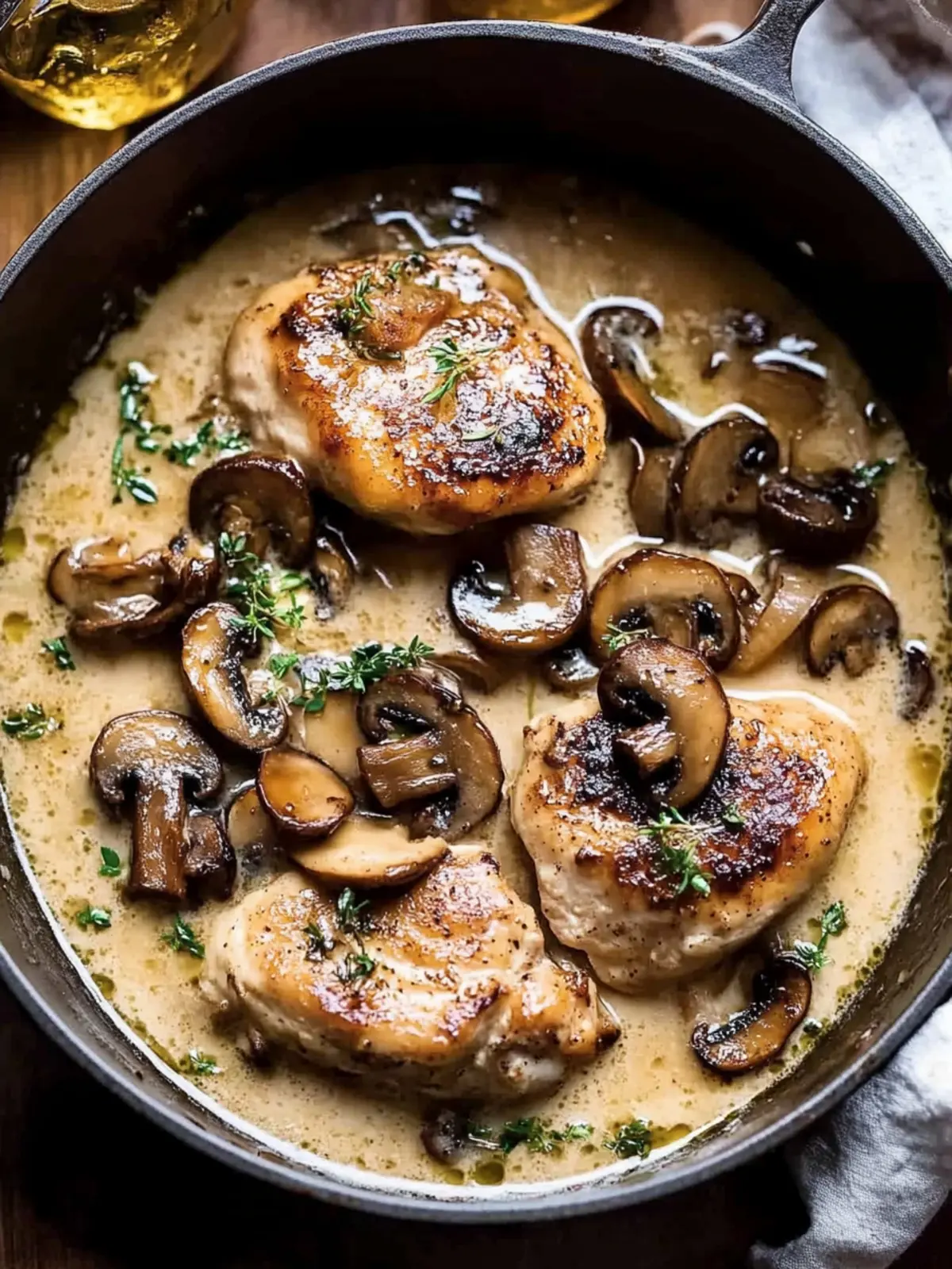 Irresistible Creamy Balsamic Mushroom Chicken Marsala