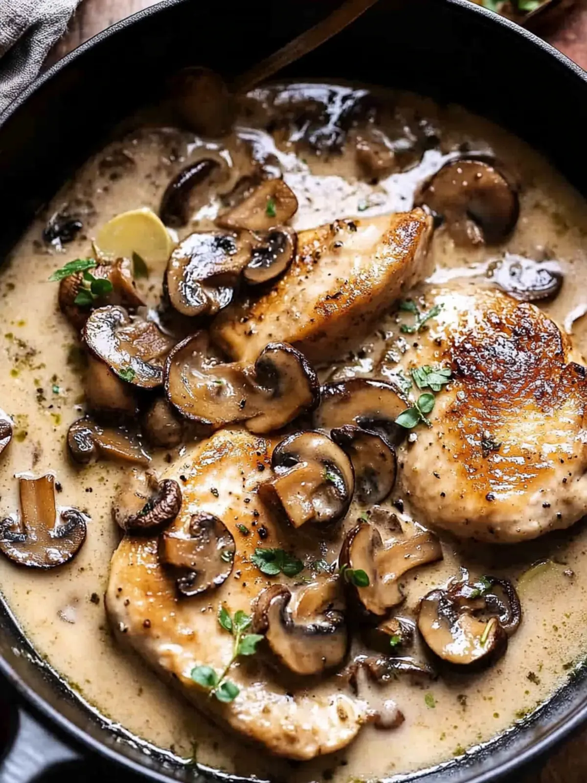 Irresistible Creamy Balsamic Mushroom Chicken Marsala