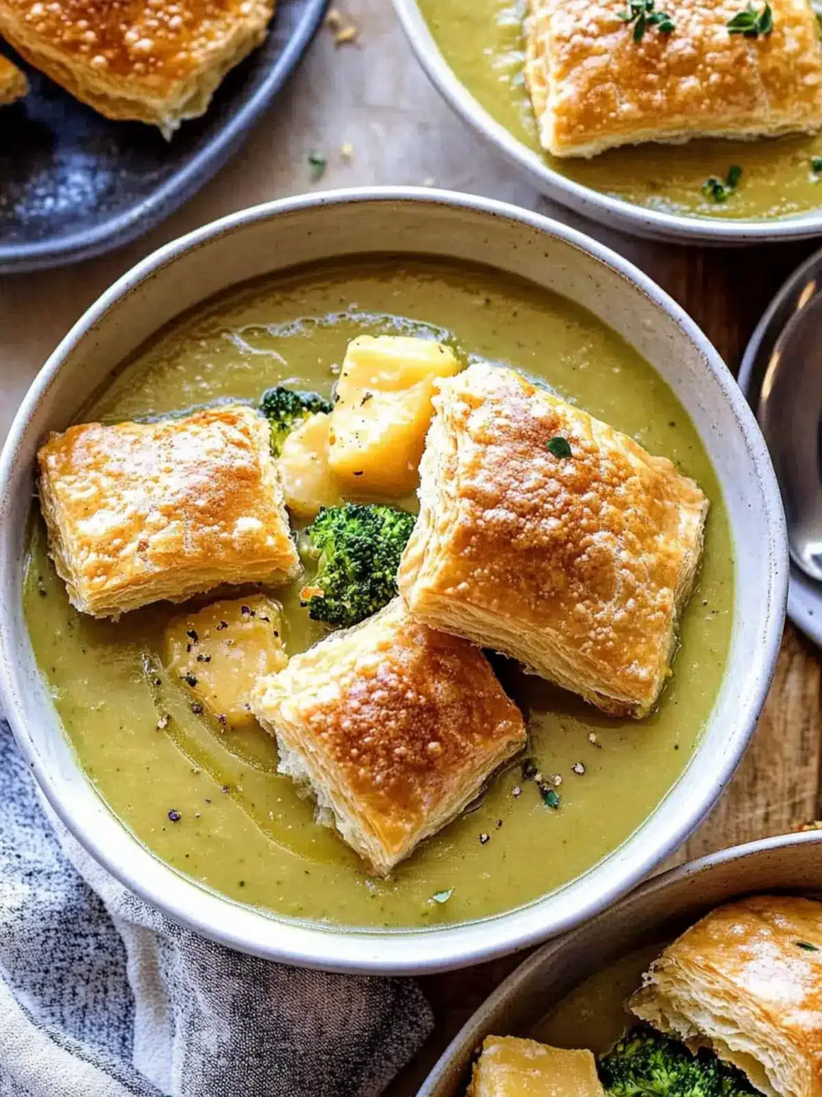 Easy Creamy Broccoli and Butternut Squash Soup with Cheddar Brie