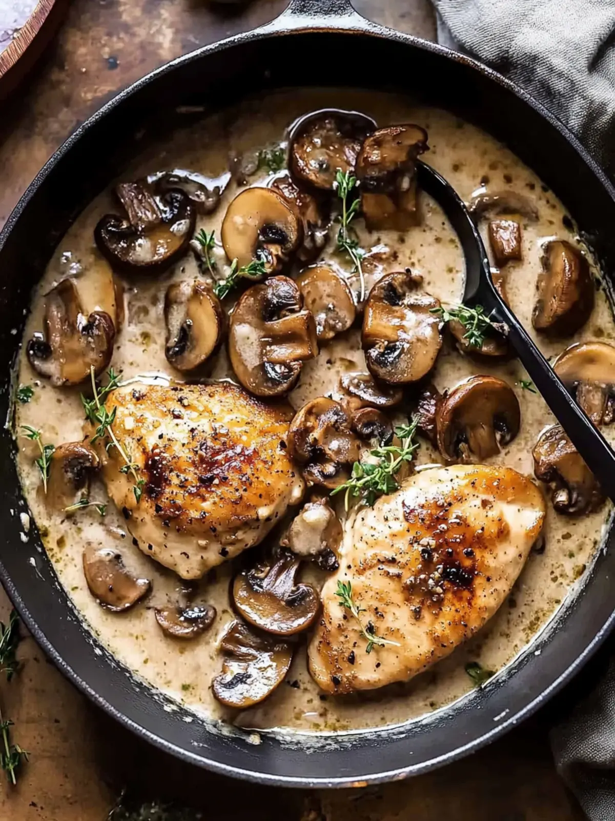 Irresistible Creamy Balsamic Mushroom Chicken Marsala