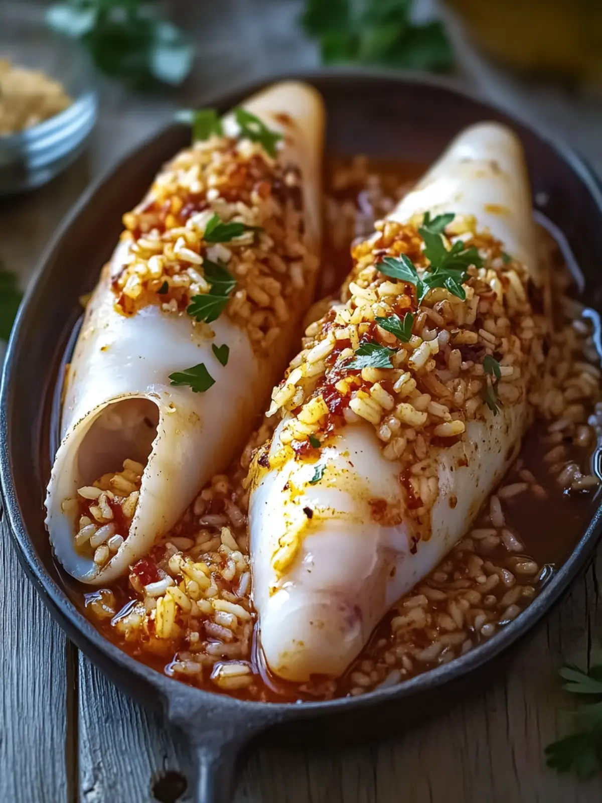 Savor Spanish Rice-Stuffed Squid for a Delicious Mediterranean Feast