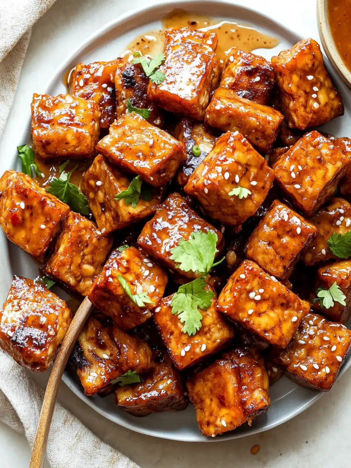 Irresistible Marinated Peanut Baked Tempeh: Quick & Delicious