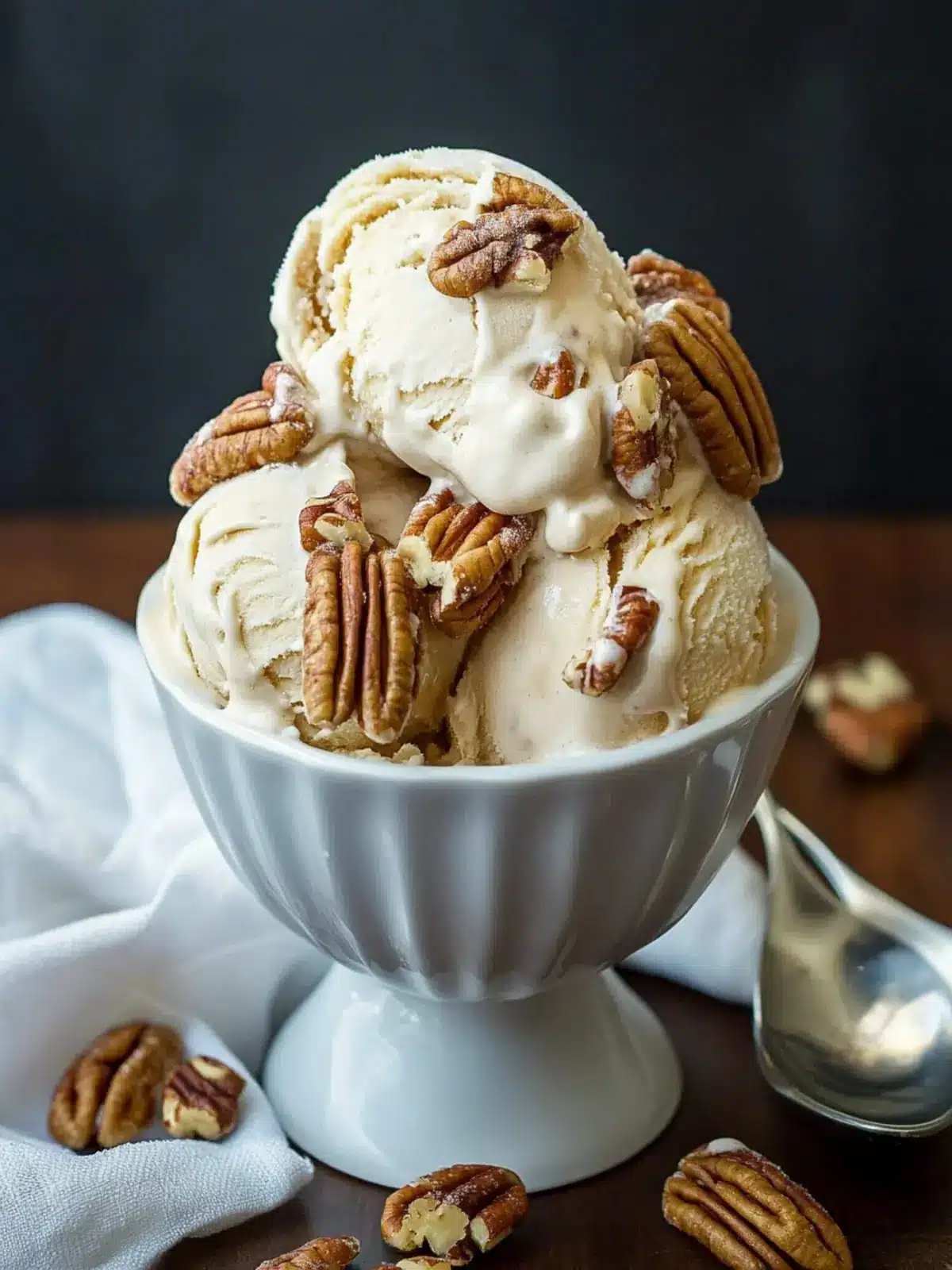 Irresistible Sweet Potato Pie Ice Cream with Candied Pecans