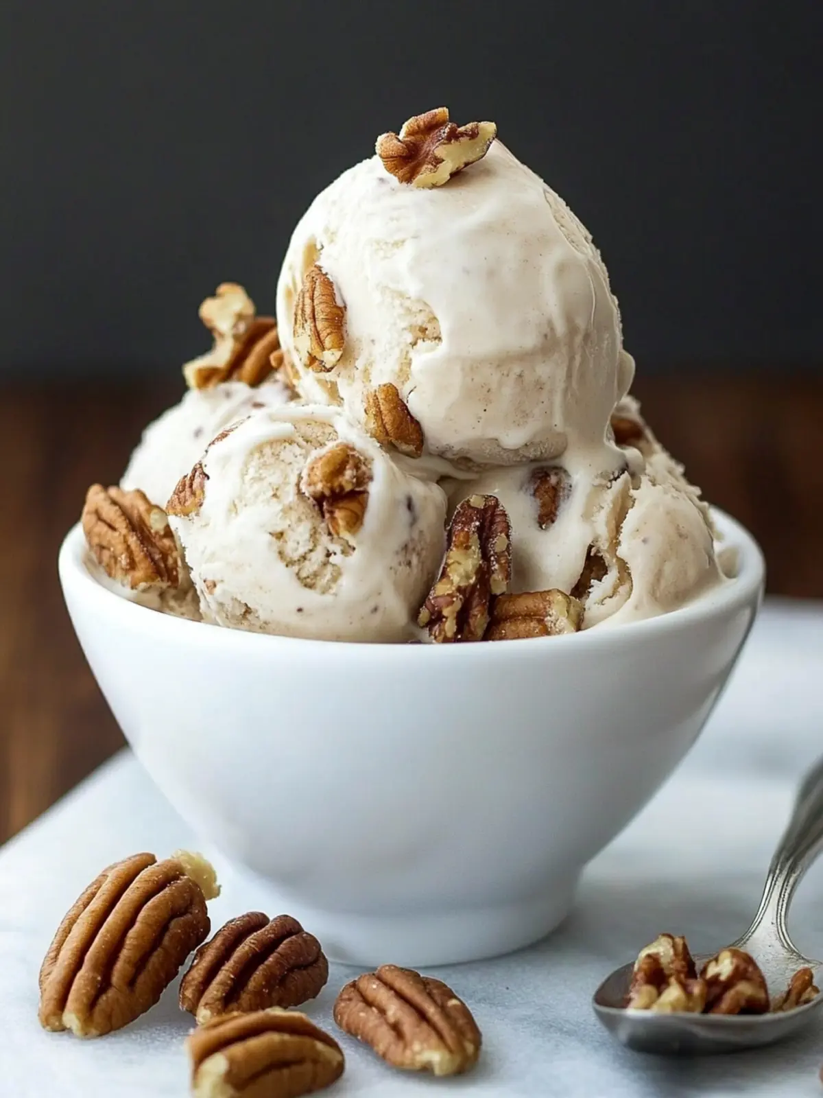 Irresistible Sweet Potato Pie Ice Cream with Candied Pecans
