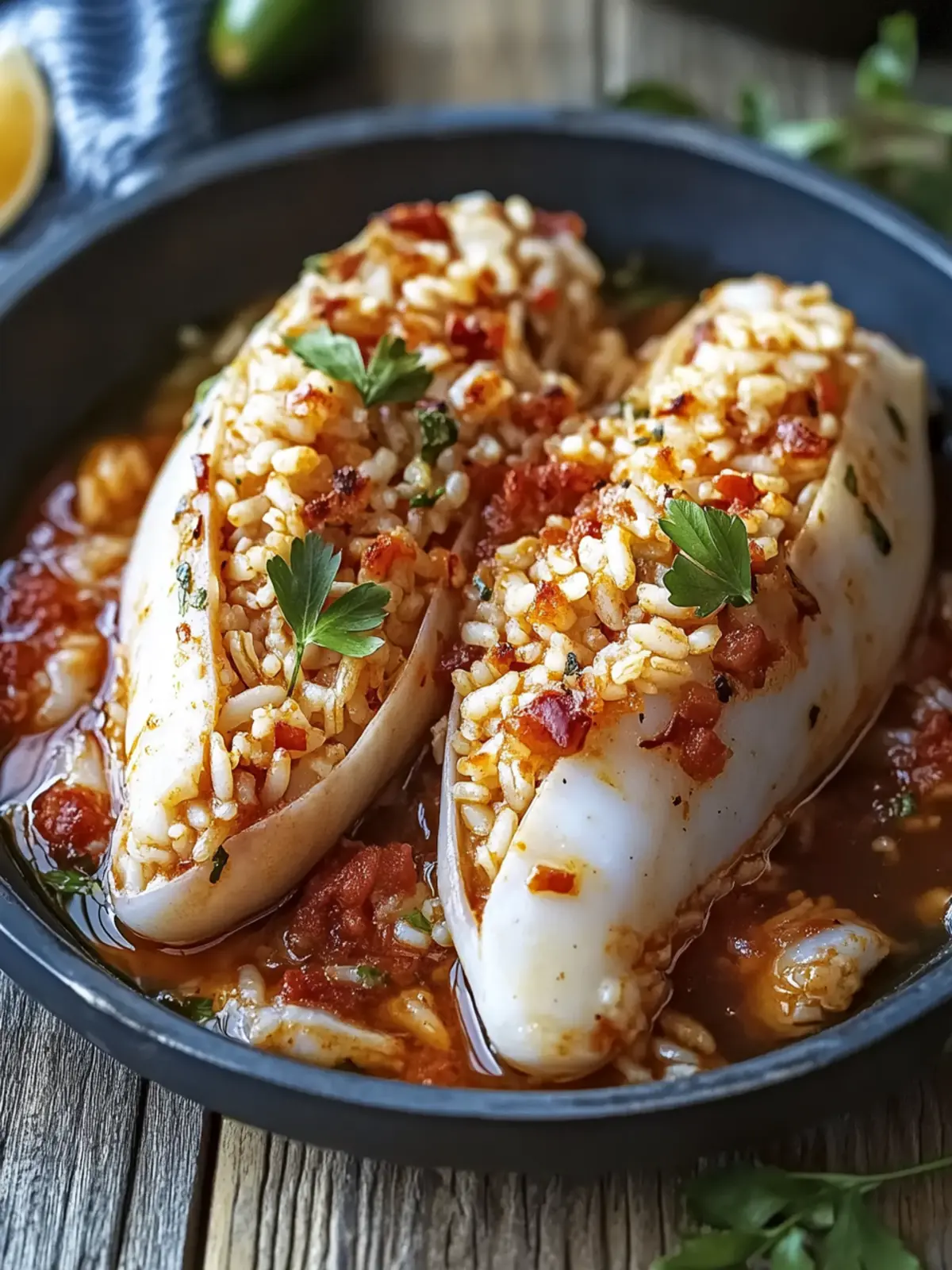 Savor Spanish Rice-Stuffed Squid for a Delicious Mediterranean Feast
