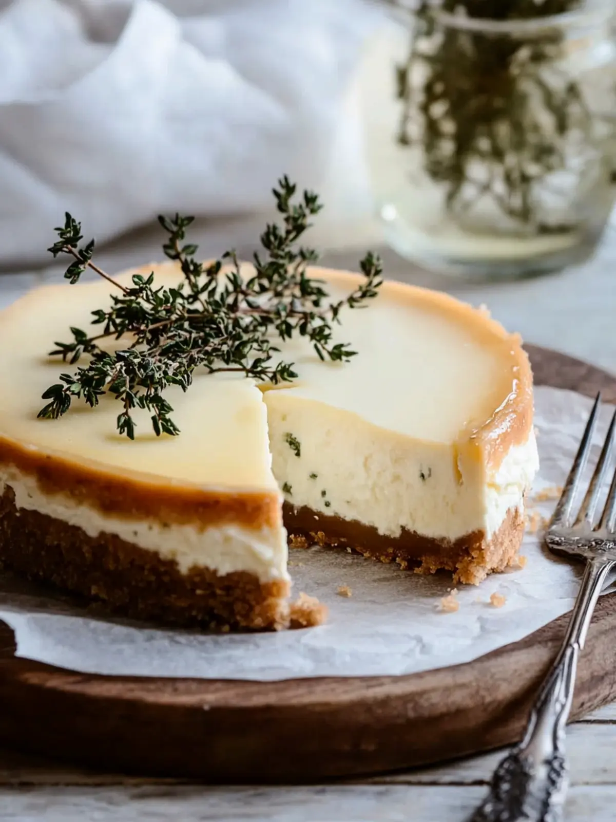 Ultimate Goats Cheese, Honey and Thyme Cheesecake Delight