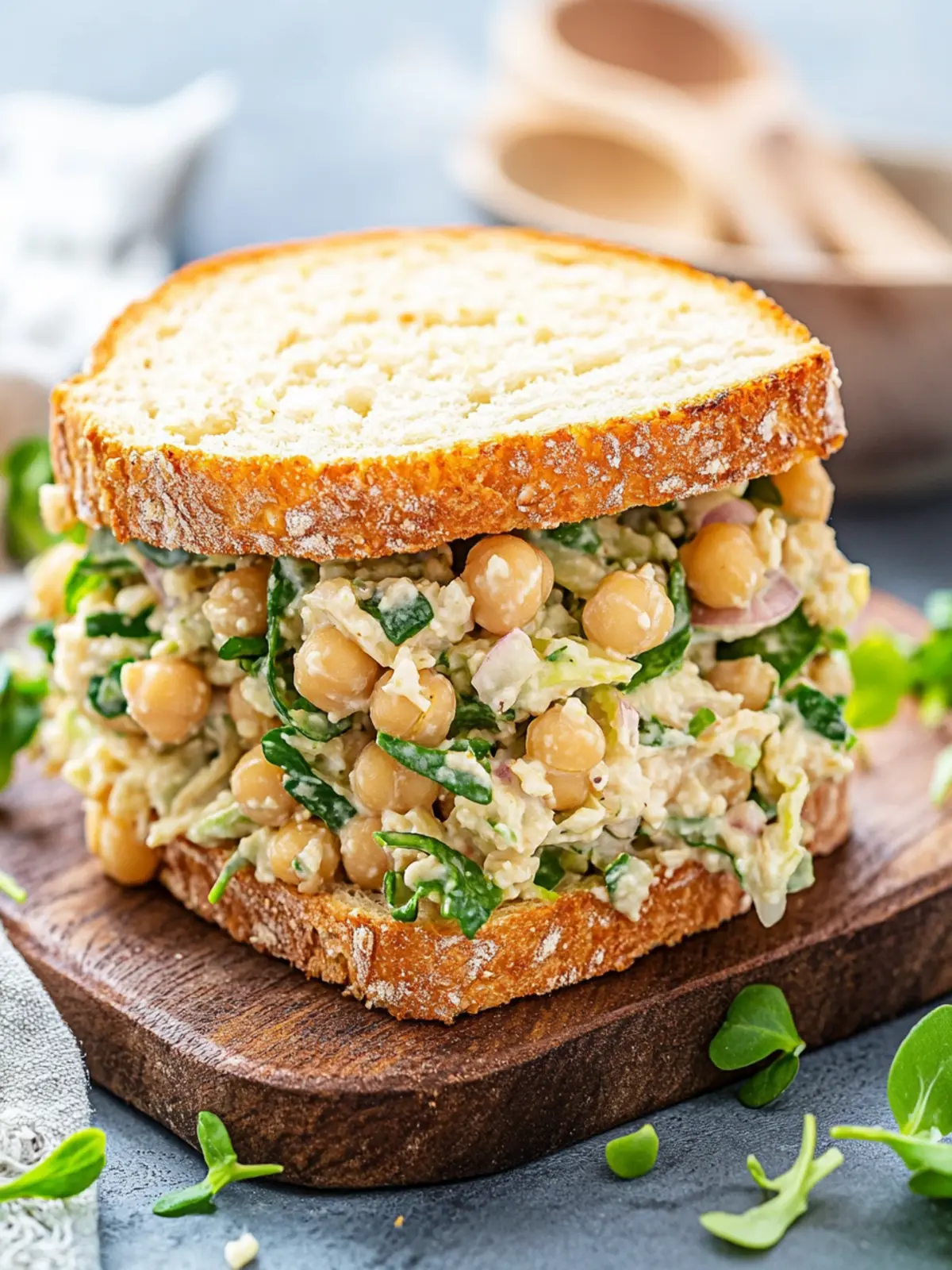 Irresistible Chickpea Salad Sandwich with a Zesty Twist