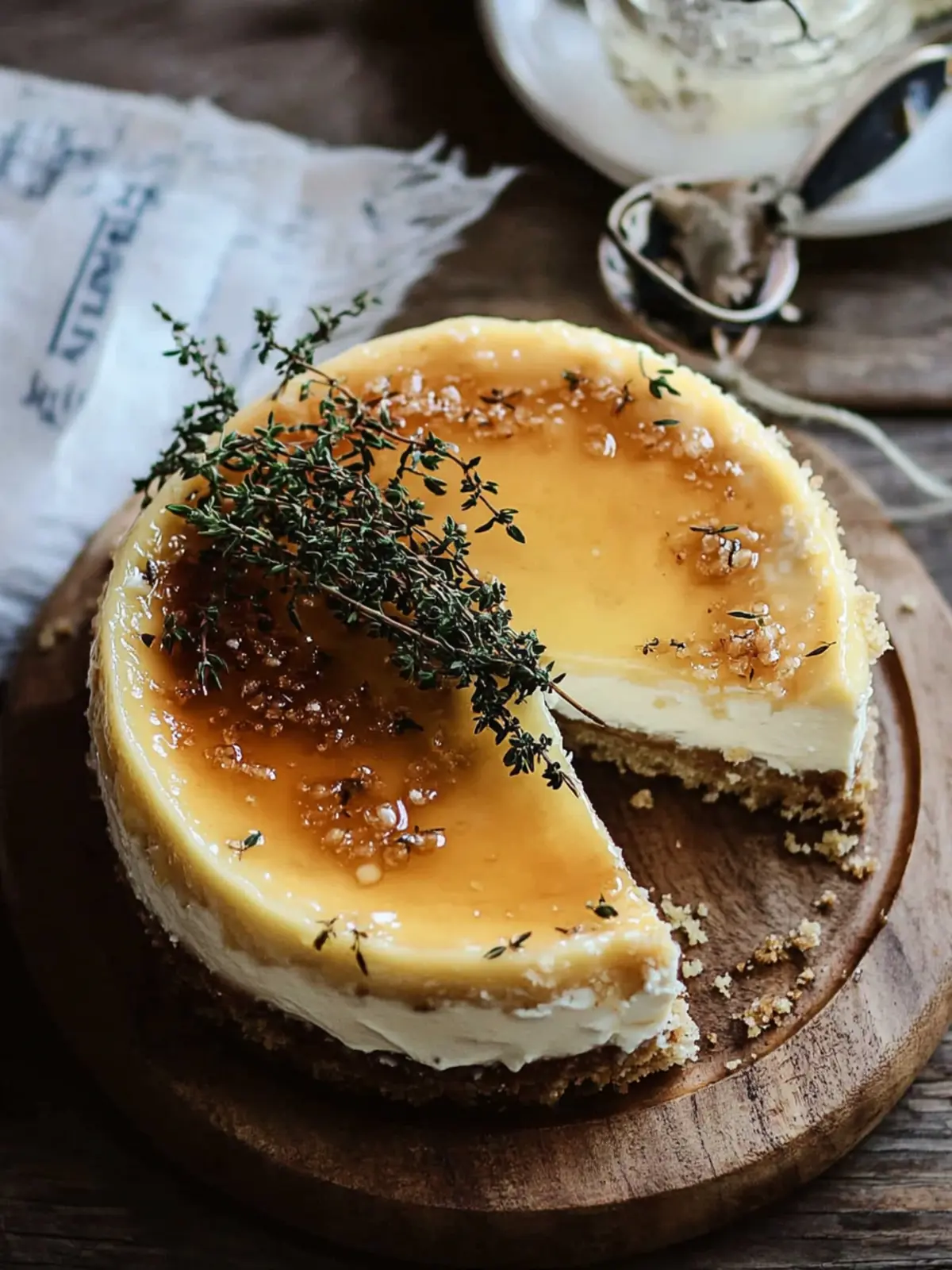 Ultimate Goats Cheese, Honey and Thyme Cheesecake Delight