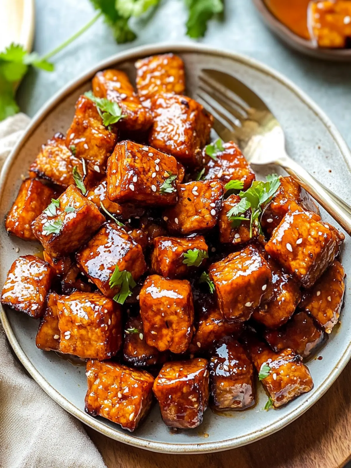 Irresistible Marinated Peanut Baked Tempeh: Quick & Delicious