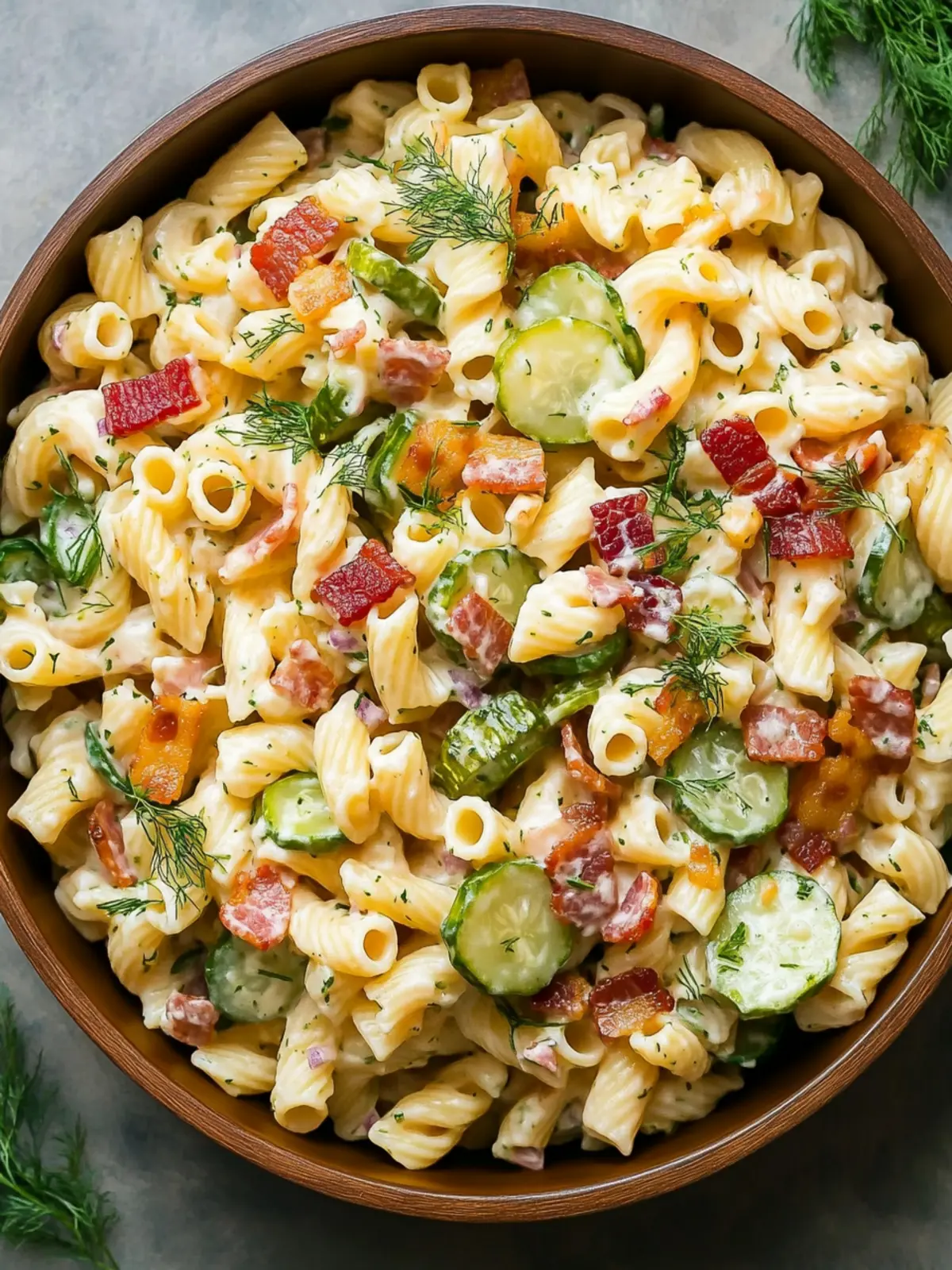 Dill Pickle Bacon Pasta Salad Recipe
