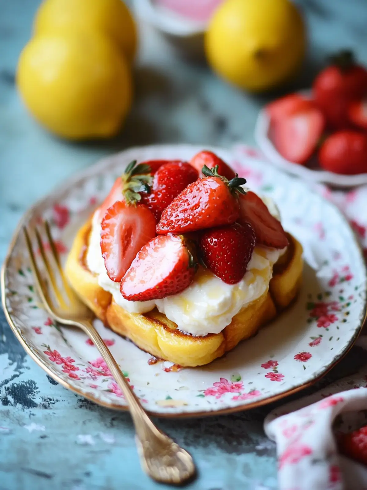 Delicious Overnight Cream Cheese-Stuffed Lemon French Toast