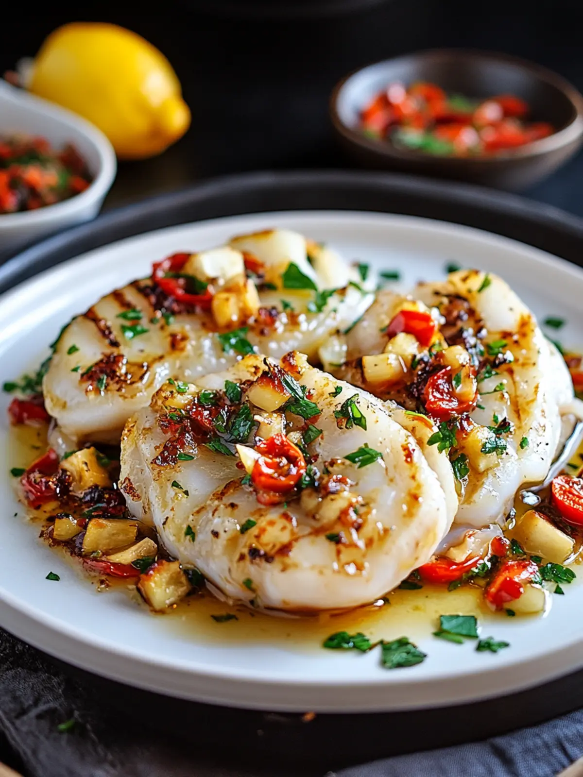 Irresistible Spanish Style Squid Steaks with Spicy Garlic Sauce