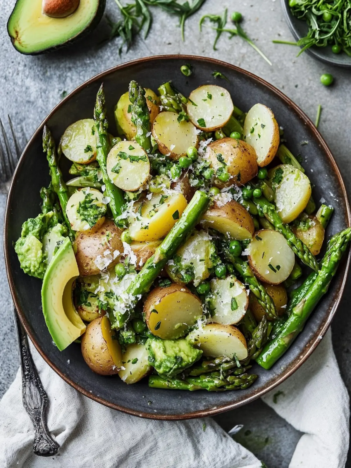 Delicious Cold Asparagus Salad With Potatoes & Avocado Bliss