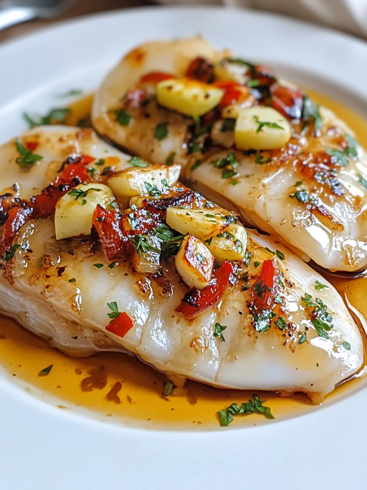 Irresistible Spanish Style Squid Steaks with Spicy Garlic Sauce