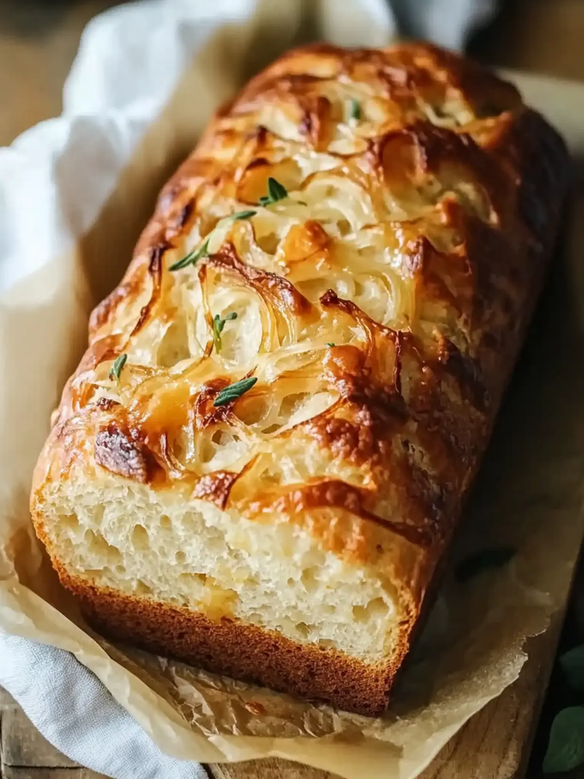 Irresistible Caramelized Onion Cheddar Bread Savory Artisan Loaf