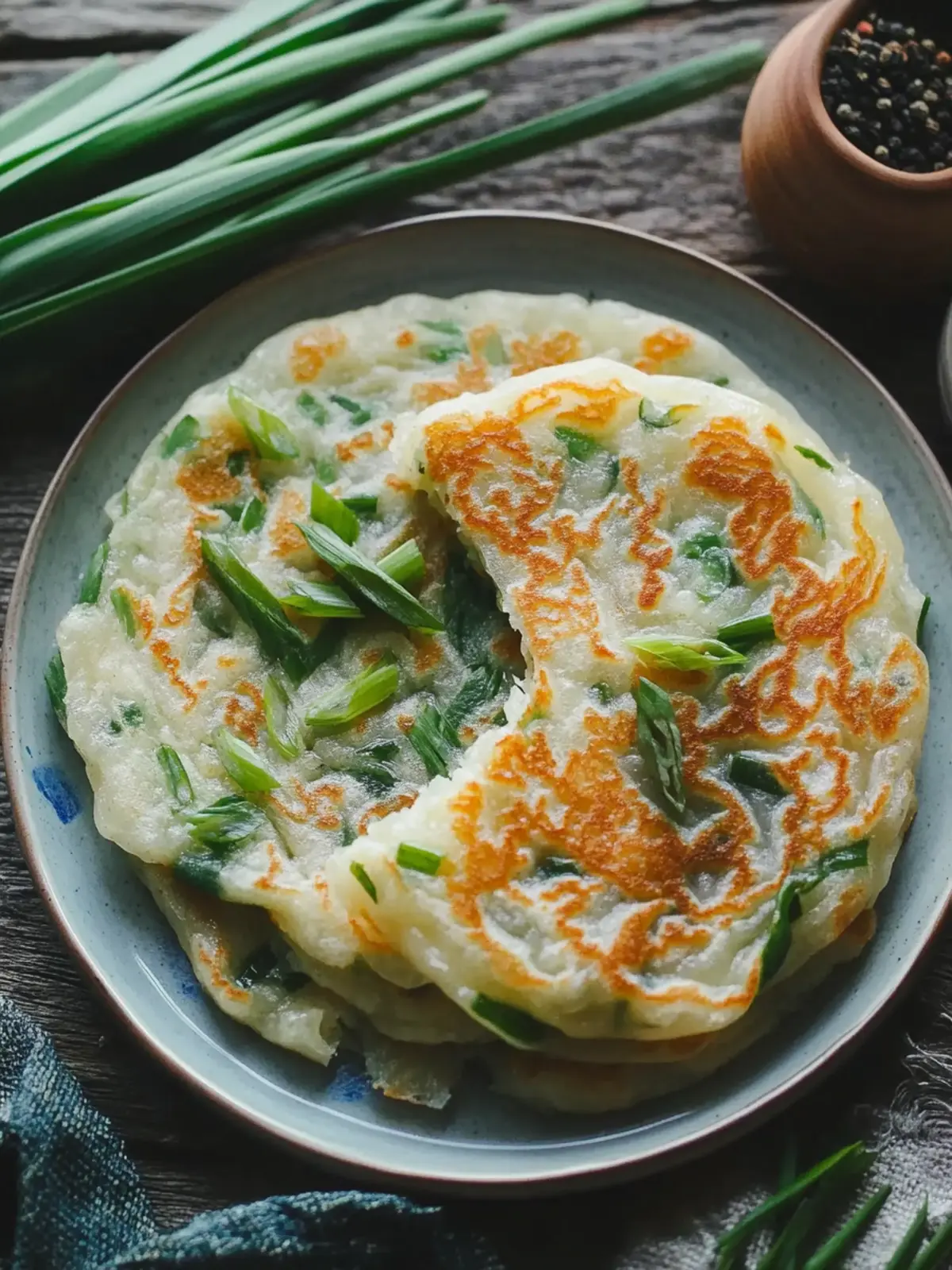 Easy Crispy Rice Paper Scallion Pancakes - Delicious & Quick