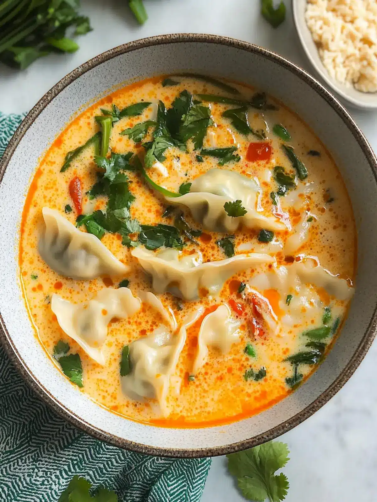 Delicious Thai Coconut Potsticker Soup You'll Crave Daily