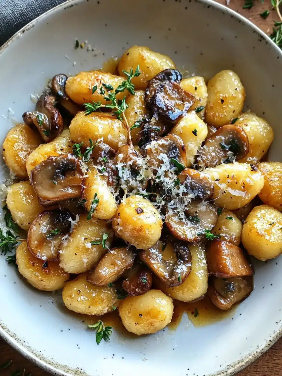 Ultimate Pan-Fried Gnocchi with Garlic Butter Mushrooms